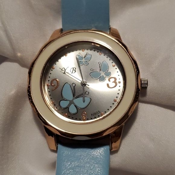 Accessories | New Blue Butterflies Watch With Blue Band | Poshmark